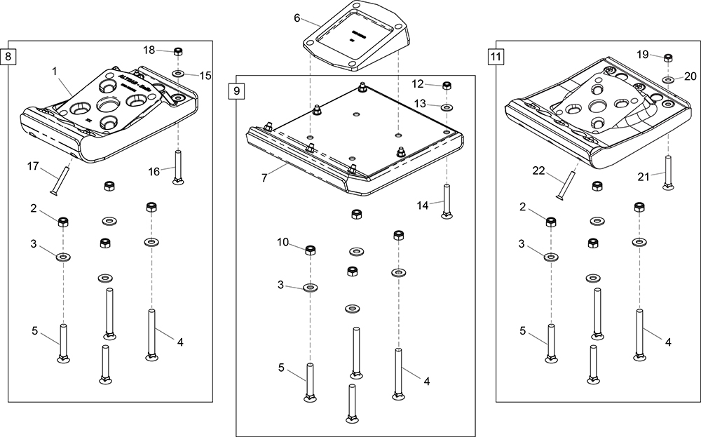 Altrad Belle :: Belle Spare Parts : RTX Rammers - Foot Assembly
