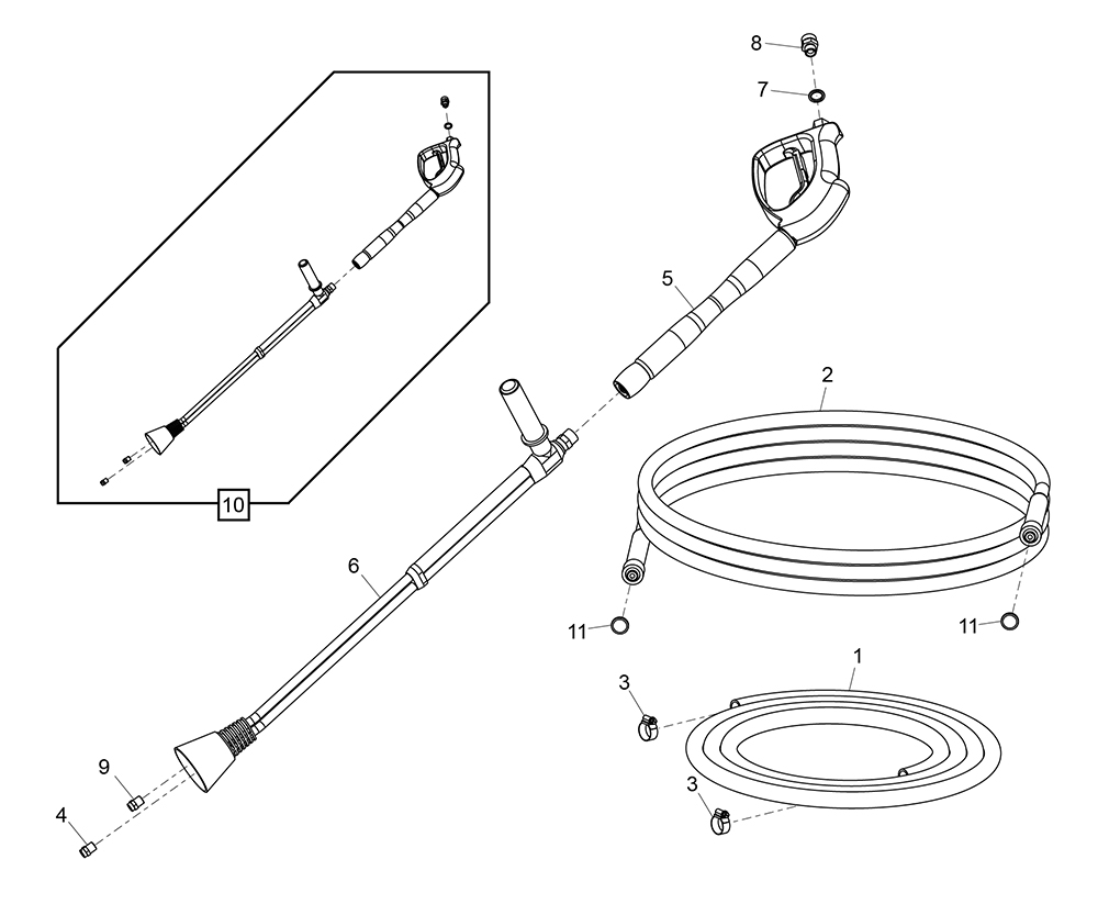 Altrad Belle :: Belle Spare Parts : BWX 15/250 - Lance & Hoses