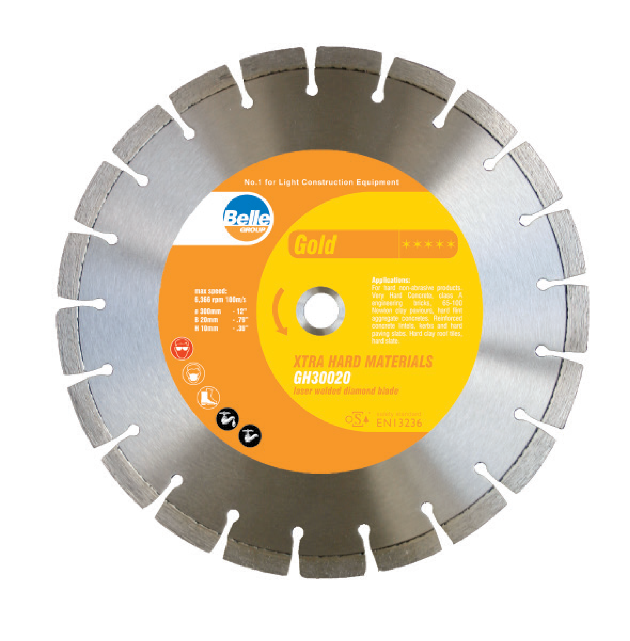 Altrad Belle :: Belle products : Gold Hard (GH) Diamond Blade